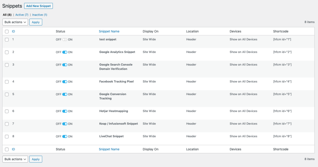 Header Footer Code Manager - DraftPress